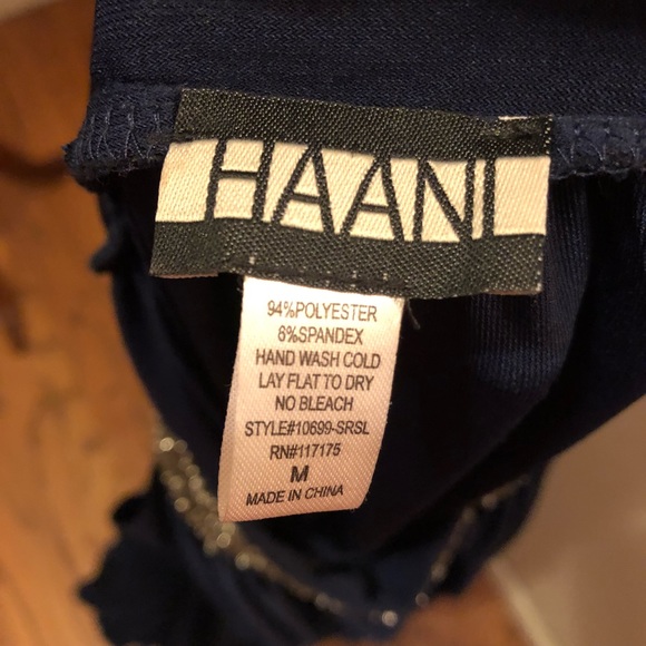 Haani | Dresses | Haani Embellished Neckline Navy Maxi Dress | Poshmark